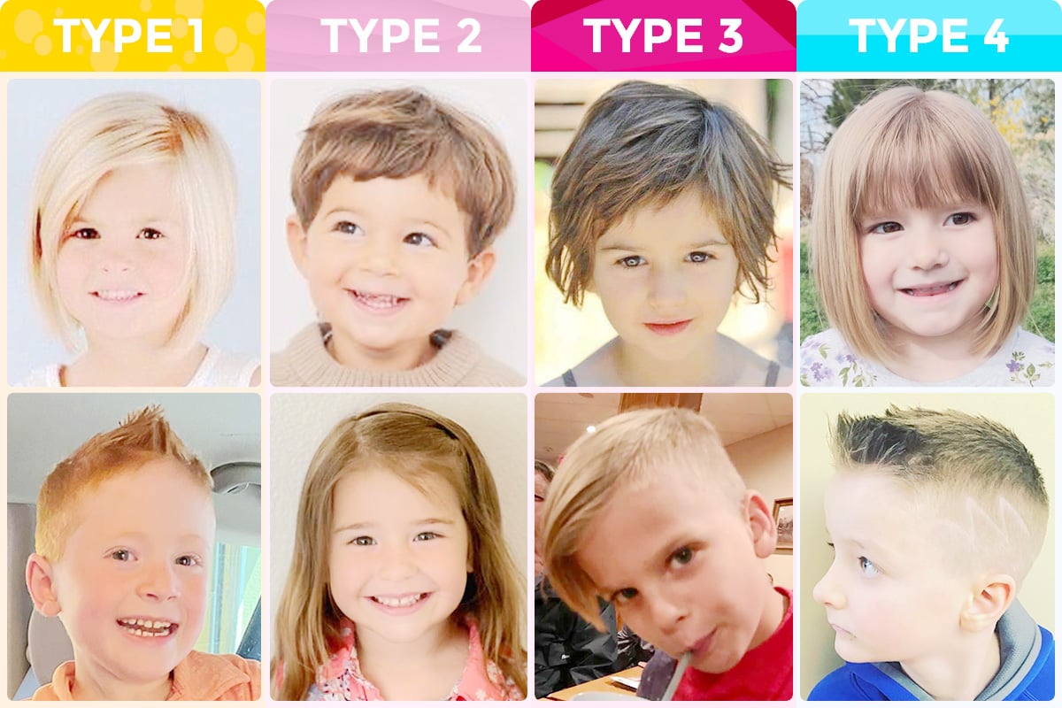 Hairstyle Ideas for All 4 Types of Children
